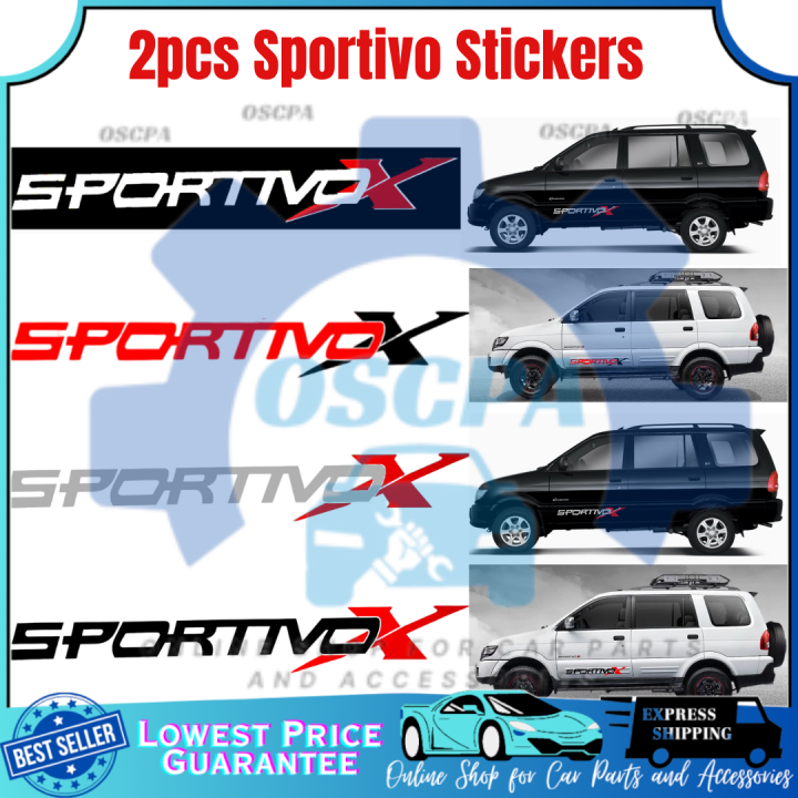 OSCPA 1Pc Isuzu Sportivo Car Sticker Design for Side Doors and Rear ...