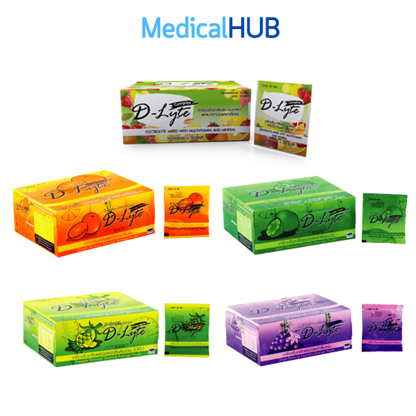 D-Lyte Complex เครื่องดื่มเกลือแร่ ชนิดผง สำหรับ นักกีฬา ผู้ที่ออกกำลังกาย เหนื่อย เพลีย จำนวน 1 ...
