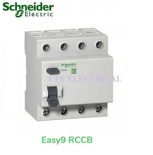 Schneider Electric Easy9 63A 4P RCCB / ELCB TYPE AC 400V | Lazada
