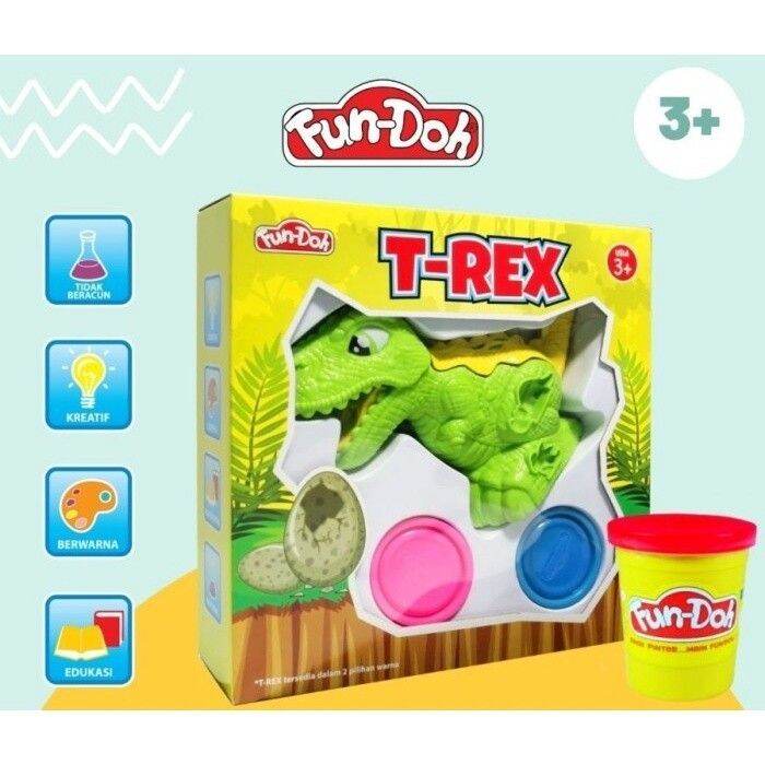 Fun-Doh T-Rex Dinosaurus Hijau | Lazada Indonesia