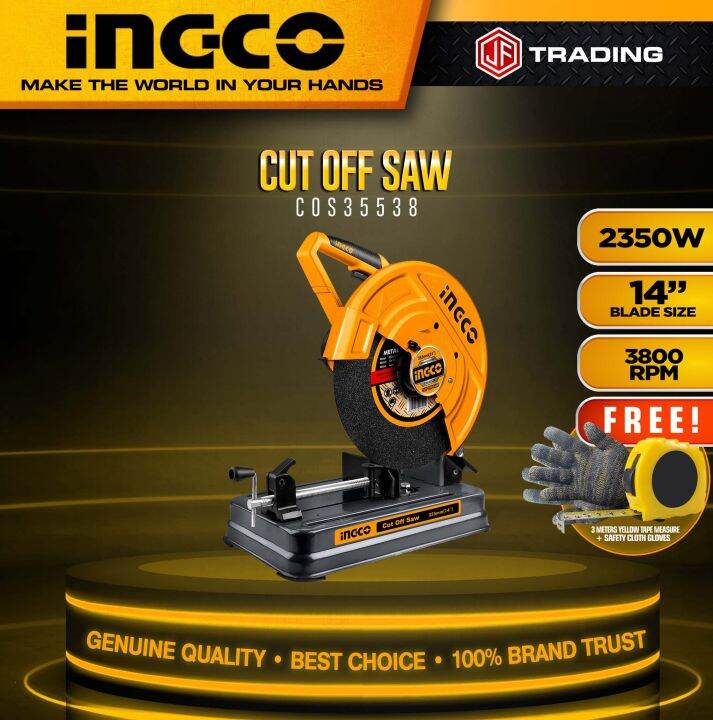 INGCO Cut off Machine (14”) COS35538 2350W (WITH FREE 3 METERS YELLOW ...