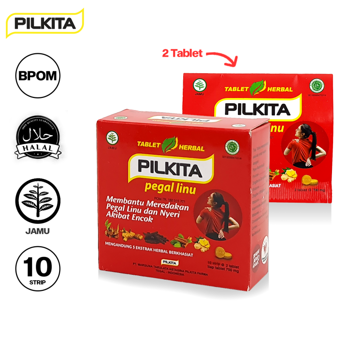 PILKITA Obat / Tablet Pegal Linu 10 Strip Isi 2 Tablet Meredakan Pegal ...