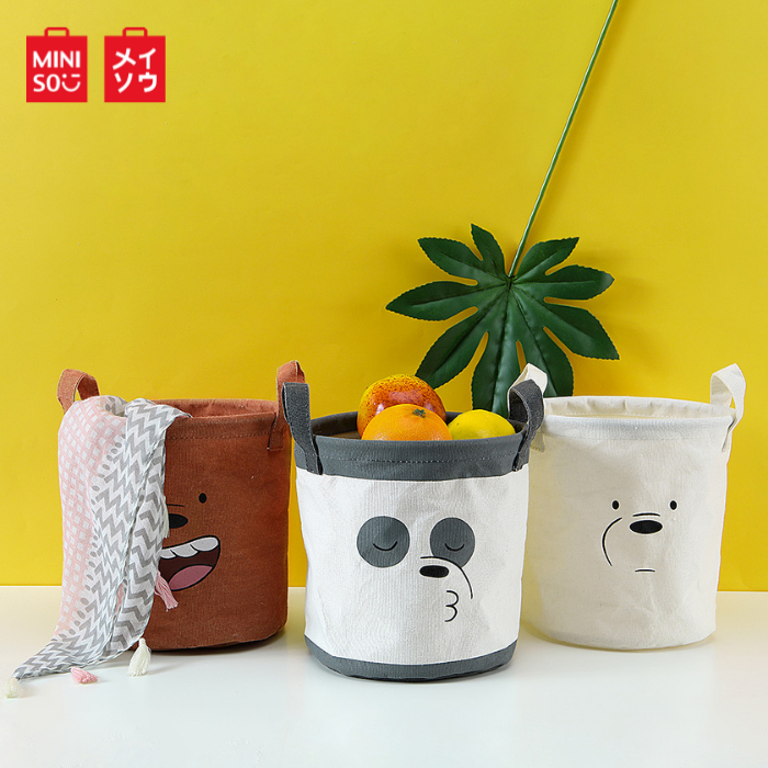 Miniso x We Bare Bears Small Storage Bucket Multi-function Laundry ...
