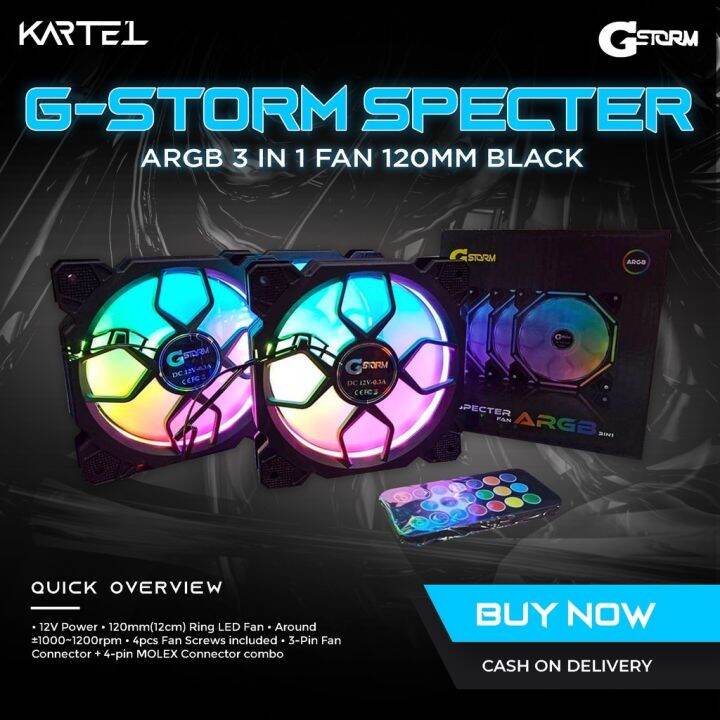 GSTORM Specter Fan ARGB 3in1 (3pcs Fan) | Lazada PH