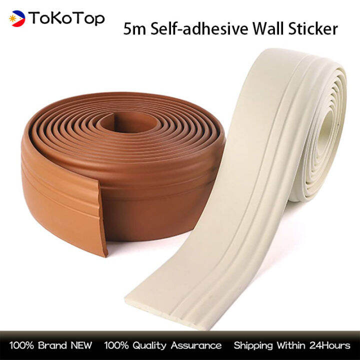 5m 3d Self Adhesive Foam Baseboard Wall Sticker Nbr Rubber Flexible