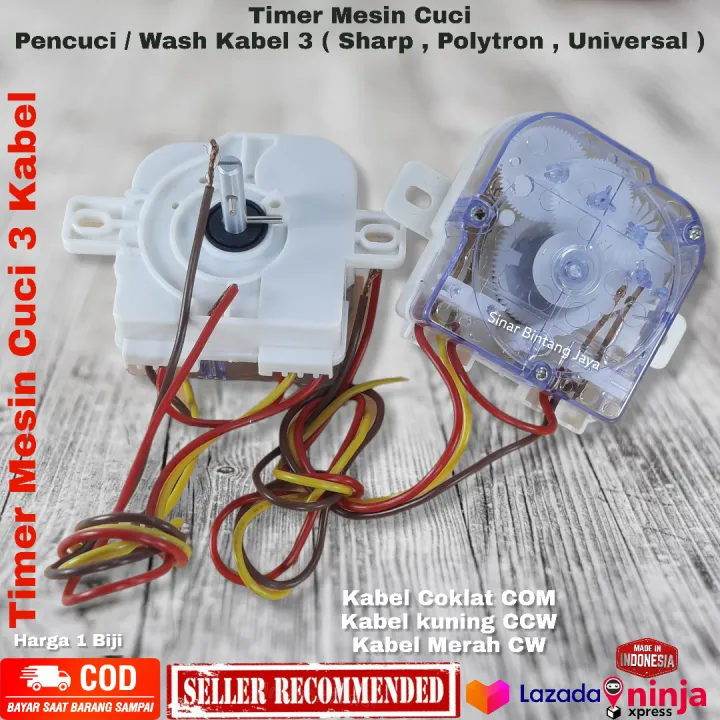 TIMER WASH MESIN CUCI PENCUCI 3 KABEL MULTI SHARP POLYTRON SANKEN ...