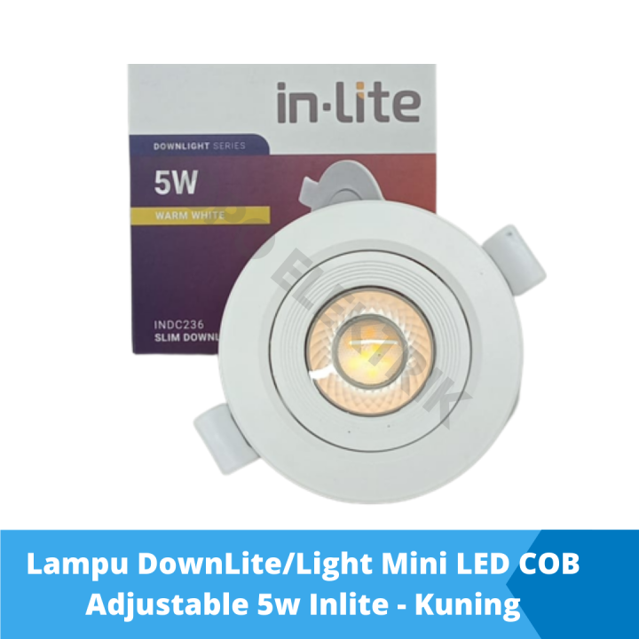 Inlite INDC236 Lampu DownLite/Light Mini LED COB Adjustable 5w | Lazada ...