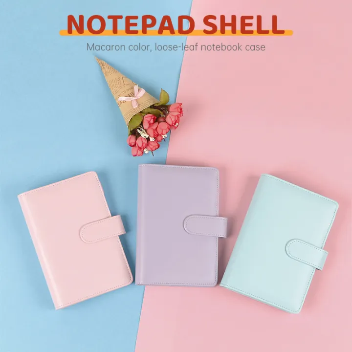 Denise A5 Binder Macaron PU Leather Color Spiral Notebook Cover Office ...