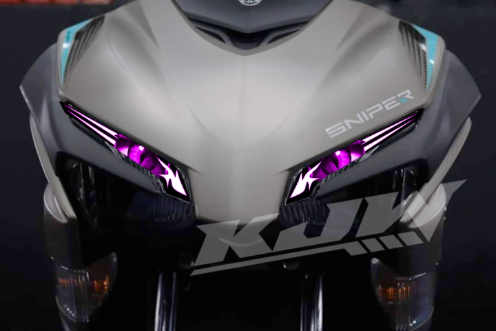 Winker For Yamaha Sniper 155 Magenta Angry Hum Eye's Decal Design ...