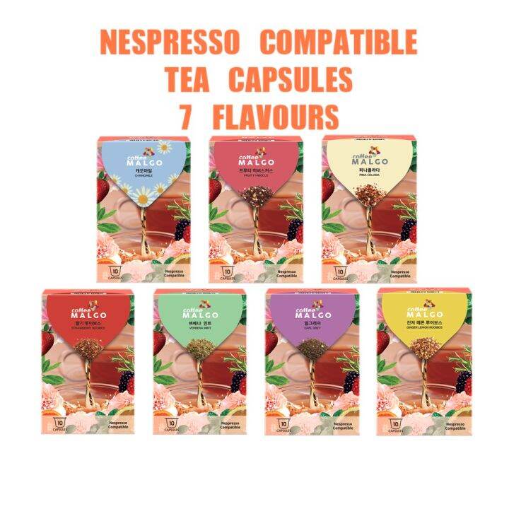 ☂Coffeemalgo Korea Nespresso Tea Capsules 7 Flavors☸ | Lazada PH