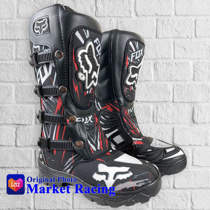 Sepatu Trail FOX HITAM MERAH untuk motor trail cross for Gtx Trabas ...