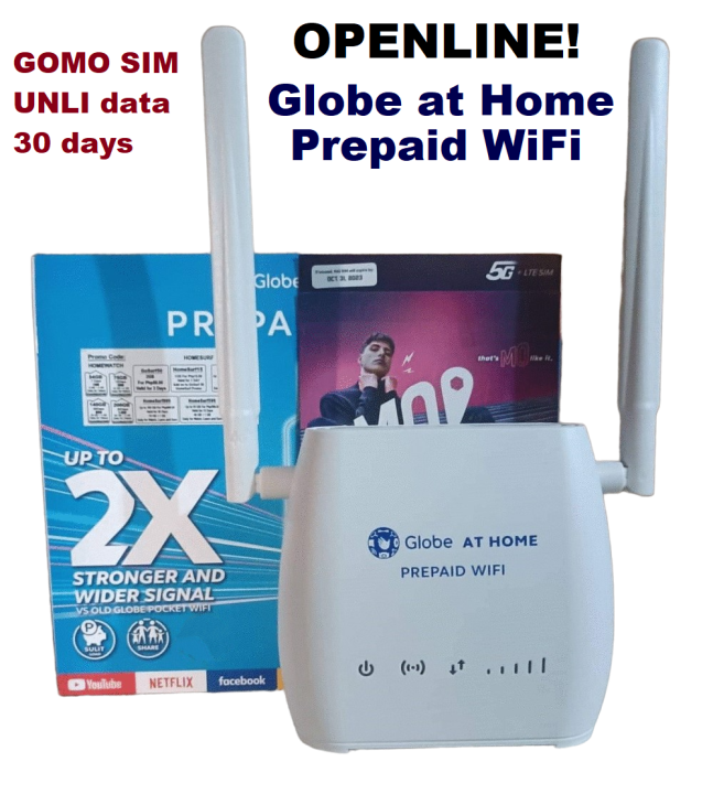 OPENLINE Globe at Home Prepaid WiFi (ZLT S10G) with GOMO! SIM UNLI data 30days | Lazada PH