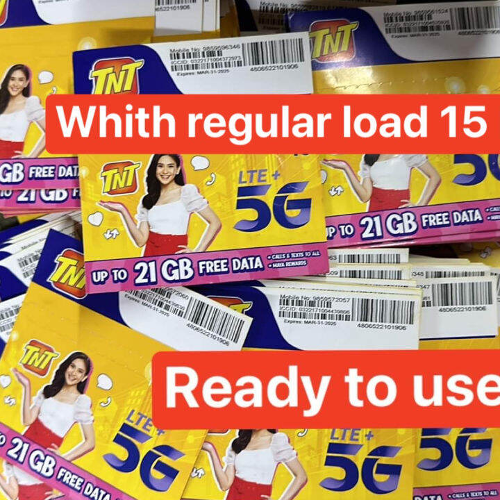TNT SIMCARD READY TO USE WITH 15PESOS LOAD | Lazada PH