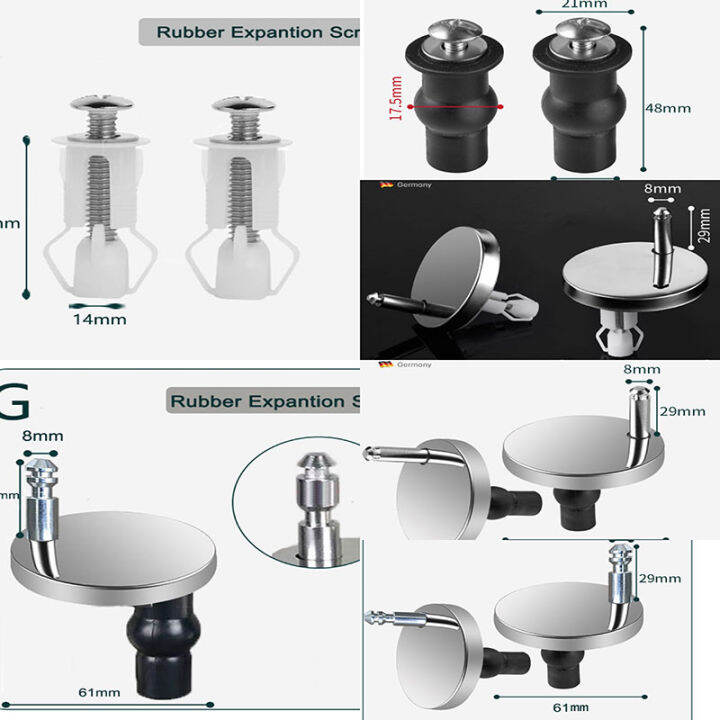 Toilet Cover Screw Accessories Stainless Steel Fixing Bolts Expansion ...