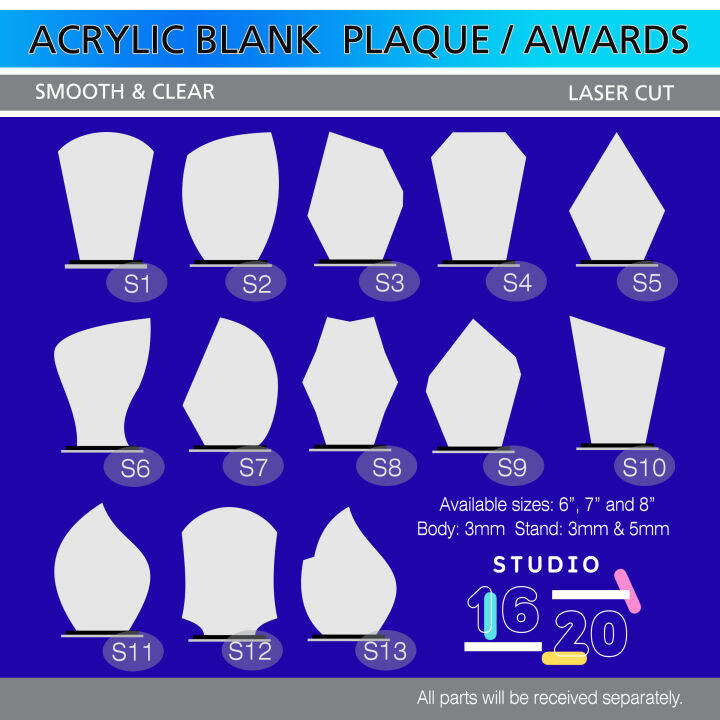 Acrylic Blank Plaque/Awards/Trophy | Lazada PH