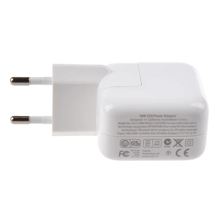 White Charger Adapters European standards for iPad / iPhone / iPod ...