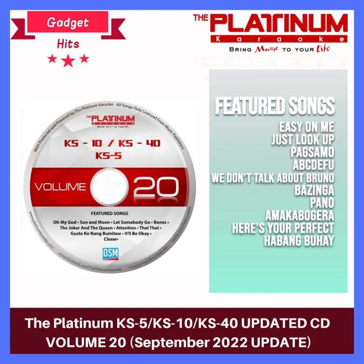 The Platinum KS-5/KS-10/KS-40 UPDATED CD VOLUME 20 (SEPTEMBER 2022 UPDATE) | Lazada PH