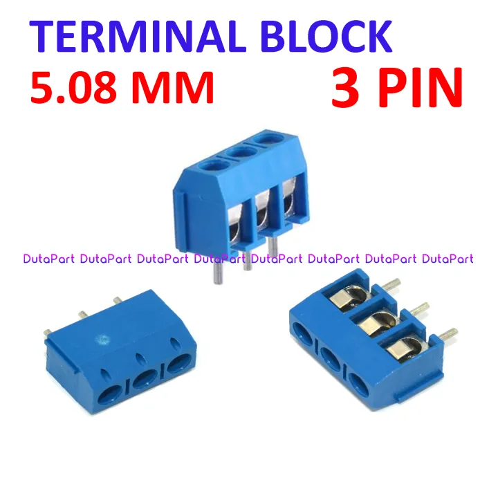50 PCS Terminal Block 3 Pin Connector Skrup Screw Pitch 5.08mm 5mm 3P ...