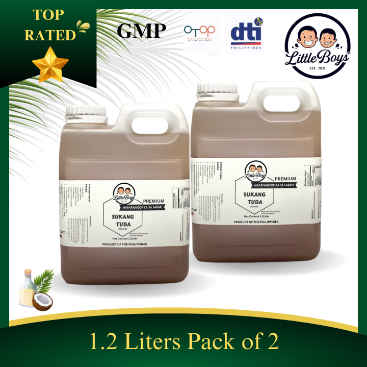 1.2 Liters PACK OF 2 | Sukang Tuba | Coconut Sap Vinegar | CHEMICAL ...