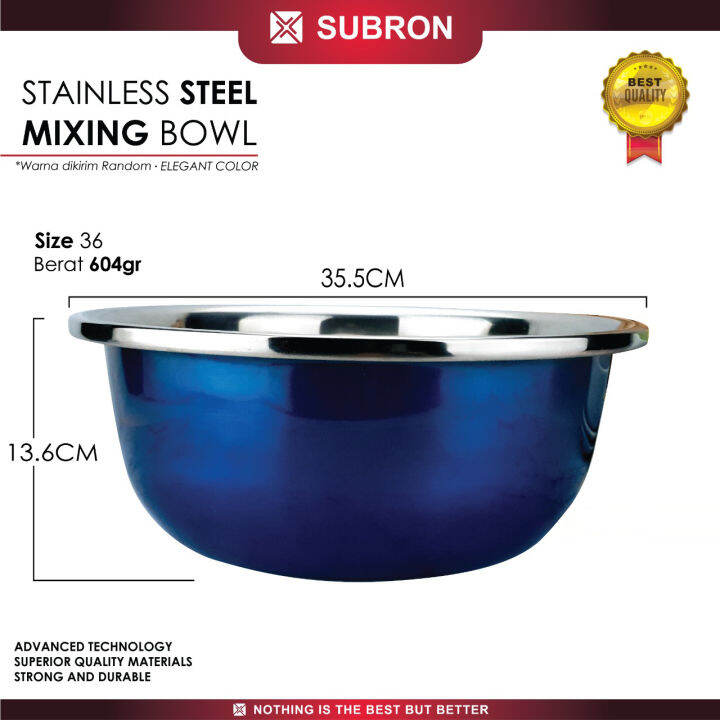 SUBRON Baskom Warna 36cm Besar Wadah Cuci Sayur Adonan Warna Random ...