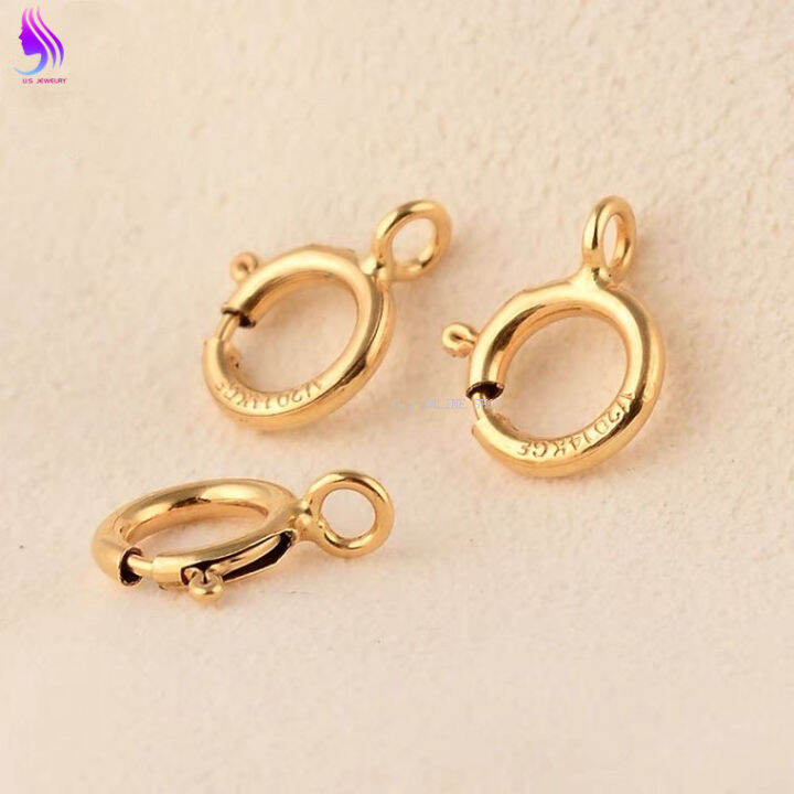 Us Gold 10k Round Lock Hypoallergenic Bracelet Necklace Lock DIY ...