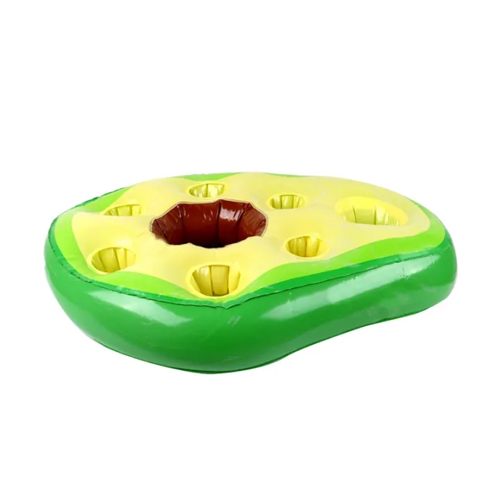 Inflatable Avocado Drink Float, Large Capacity Pool Cooler Drink Holder ...