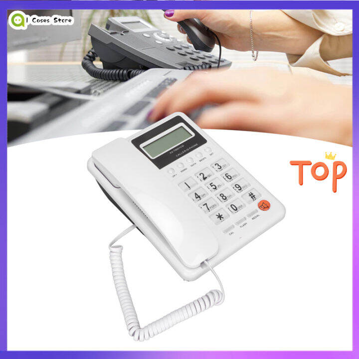 KXT8001CID เดสก์ท็อปโทรศัพท์แบบมีสายโทรศัพท์บ้านโรงแรมโทรศัพท์พื้นฐานพร้อมจอแสดงผล LCD ฟังก์ชั่น ...
