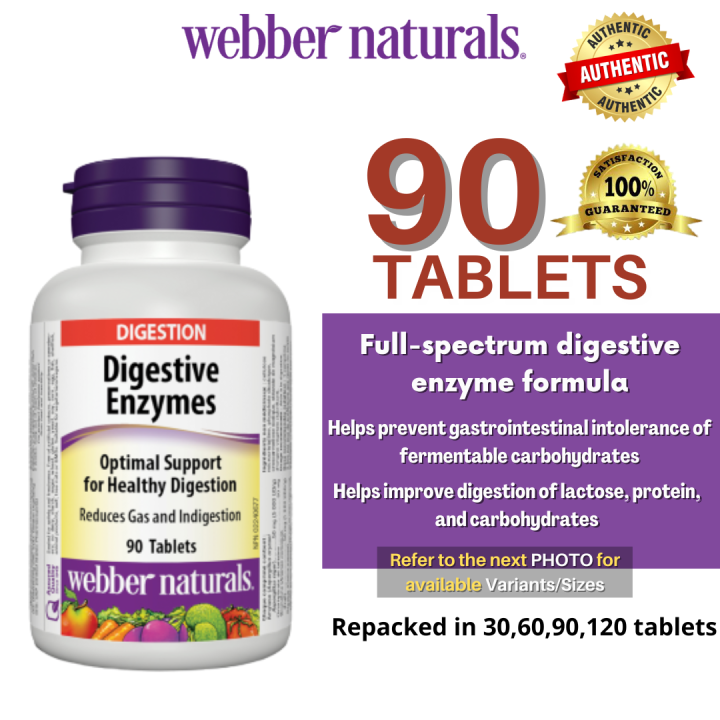 90 Capsules- Webber Naturals Digestive Enzymes | Lazada PH