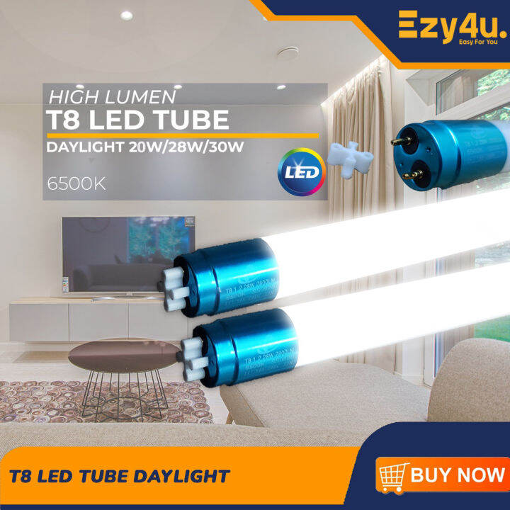 T8 LED Tube 22W 28W 30W Daylight 6500K 4Kaki 4FT Lampu Kalimantan LED ...