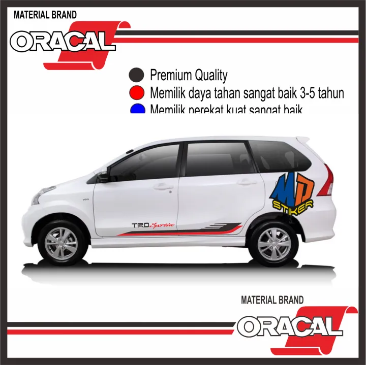 Stiker Mobil Avanza velos putih Sticker Cutting Xenia Hitam Lis Innova ...