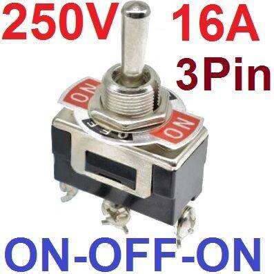สวิทช์โยก 3 ทาง 3 ขา 16A 250V E-TEN 1122 3Pin SPDT 3 Feet 3 Gear Toggle ...