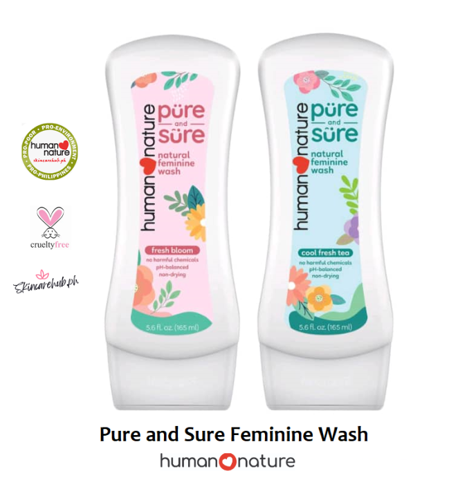 Human Nature Pure and Sure Feminine Wash 165ml | Natural Freshness, Moisturizing, pH-balanced ...