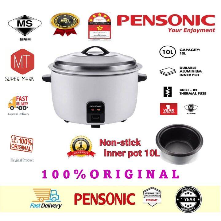 Pensonic Rice Cooker Commercial BIG 10 Liter Electric PRC-1000 Periuk Nasi Besar Keep Warm ...