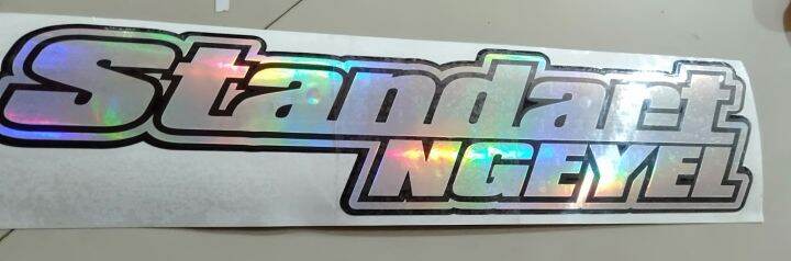 Stiker cutting hologram standart ngeyel viral anti air murah | Lazada ...