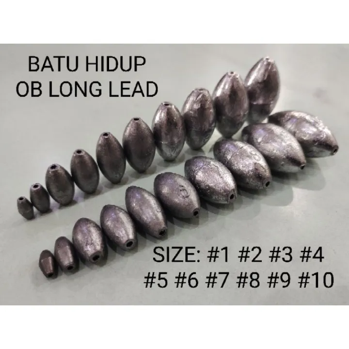 BATU HIDUP LONJONG PANCING OB LONG LEAD SIAP PACKING SIZE #1 #2 #3 #4 ...