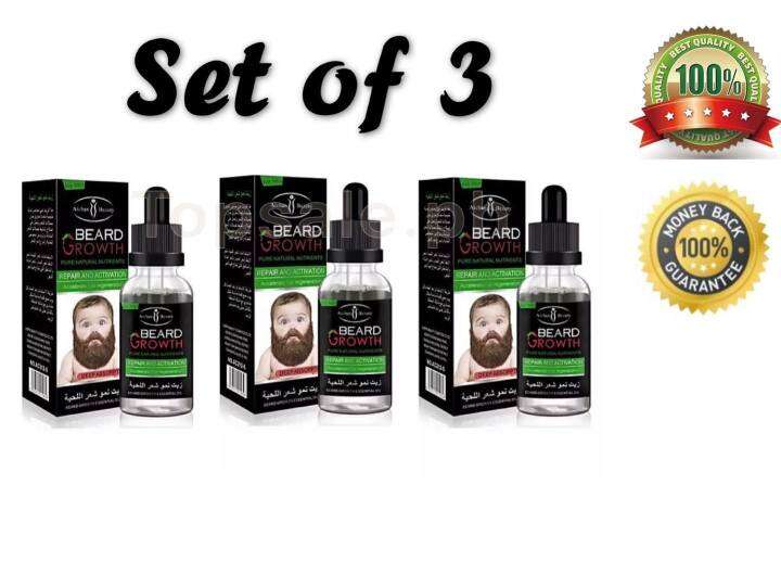 (Set of 3) Aichun Men Chest Hair Beard Growth Essential Oil 30ml Liquid ...