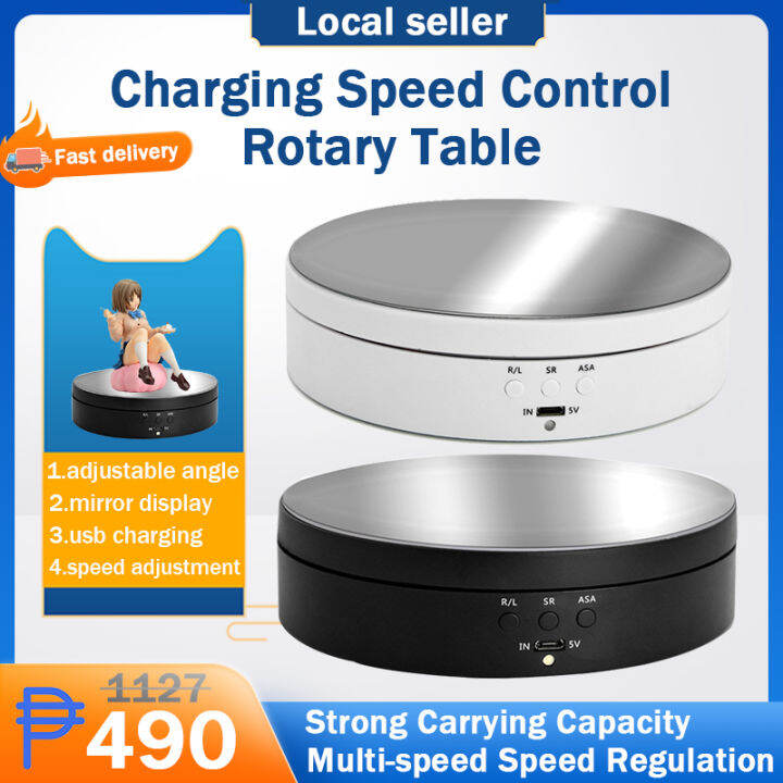 [Local Seller]Rotating display stand adjustable speed turntable ...
