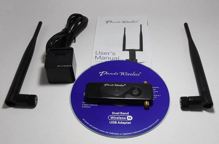 Panda Wireless PAU09 N600 Dual Band (2.4GHz and 5GHz) Wireless N USB ...