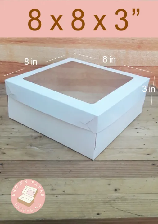 8x8x3 Pastry and Cake box in packs of 5 pcs | Lazada PH