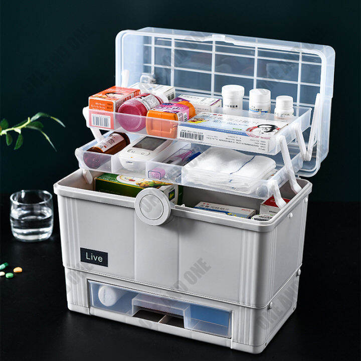 [Ready Stock]Three-layer multifunctional portable medicine ...