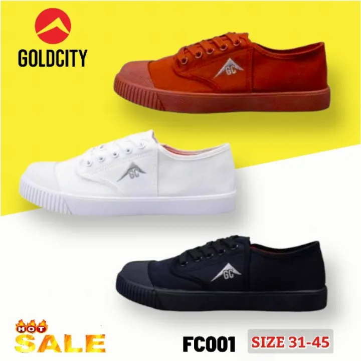 รองเท้านักเรียน GoldCity ไซร์ 31-45 ผ้าใบนักเรียนชาย รองเท้านักเรียนผูกเชือก ส่งไว มีเก็บปลายทาง ...
