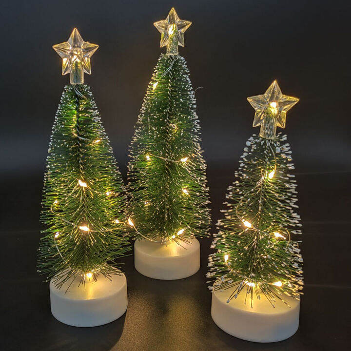 [Wondering] 3pcs Luminous Christmas Tree LED Lights Led Glowing Home ...