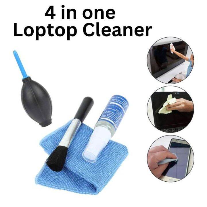 4 in 1 Loptop Cleaner Kit, LCD cleaner, vacuum, brush, wipes, spray, Mobile, Computer, TV Screen ...