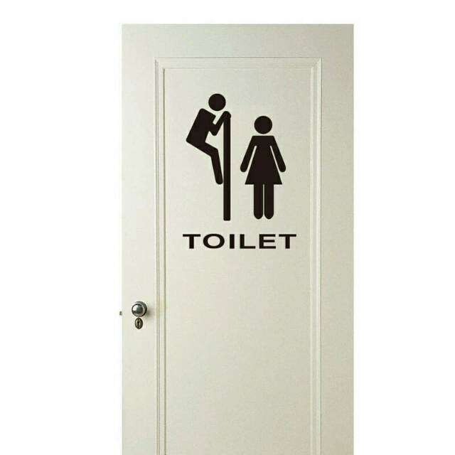 Albama - Sticker Pintu Toilet / Dekorasi Pintu Toilet / Dekorasi Toilet ...