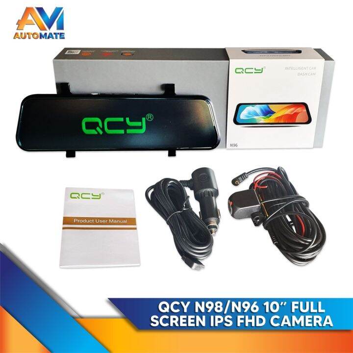 QCY Dashcam N96/N98 10 Inches Full Screen Car Camera IPS Touch Screen FHD Dash Cam | Lazada PH