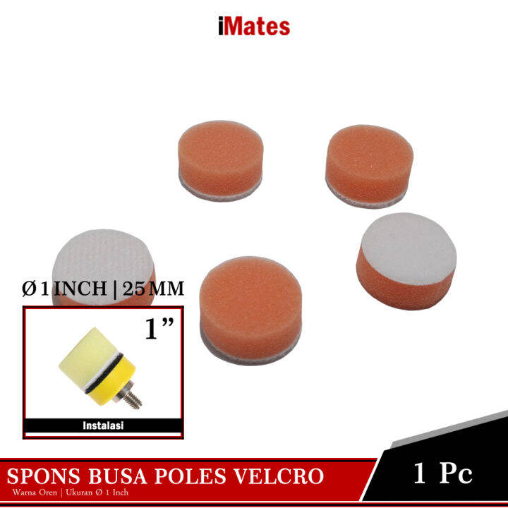 Spons Busa Poles Tempel Velcro Bulat Oren 1 Inch | Lazada Indonesia