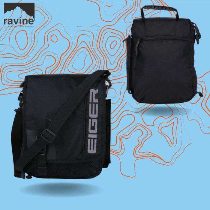 EIGER TAS SLEMPANG LOGO 5L SHOULDER BAG BLACK 423001 | Lazada Indonesia