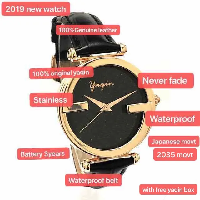 couple GEDI YAQIN genuine leather quality watch | Lazada PH