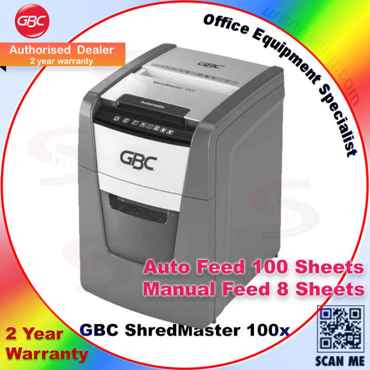 GBC ShredMaster 100X Auto Feed Paper Shredder / Cross Cut Shredder / GBC 100x autofeed / Mesin ...