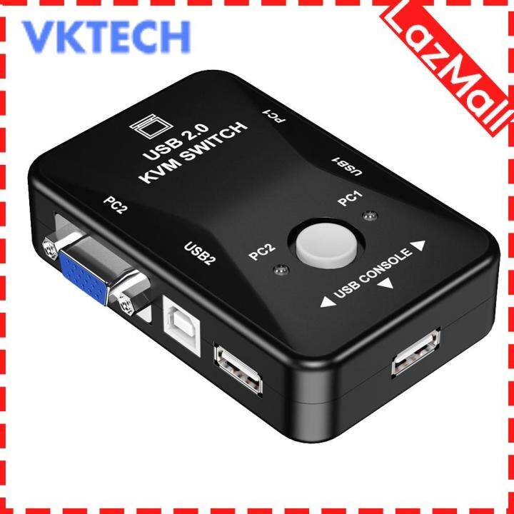 Multifunctional Manual KVM Switch 2 in 1 Out VGA Splitter Box Converter ...